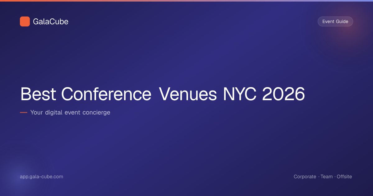 Best Conference Venues NYC — Corporate Events 2026 Guide | GalaCube